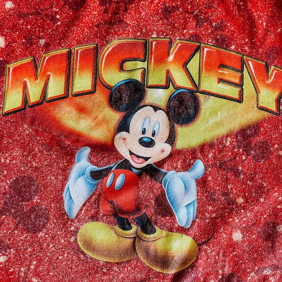 Disney | Shirts & Tops | Disney Kids Micky Mouse Acidwashed Custom Tee ...